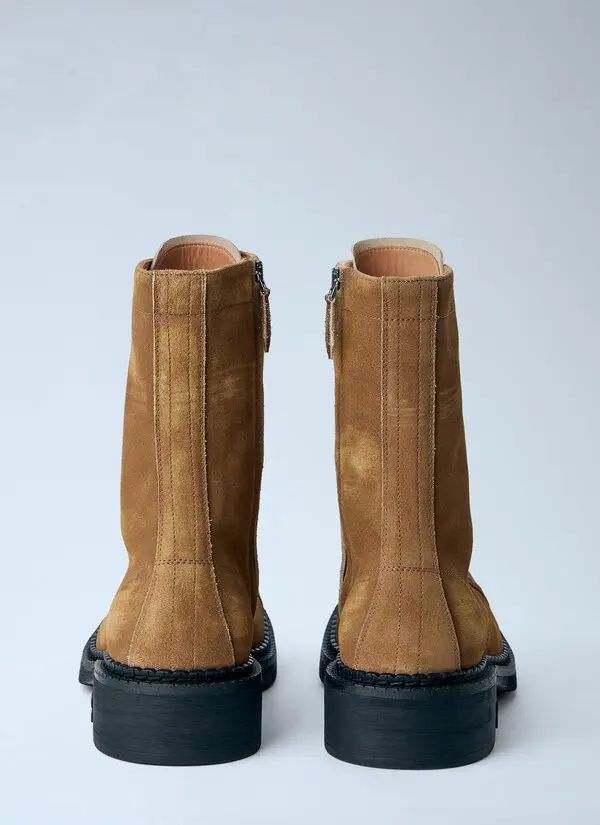 Miu Miu Suede Lace-up Boots