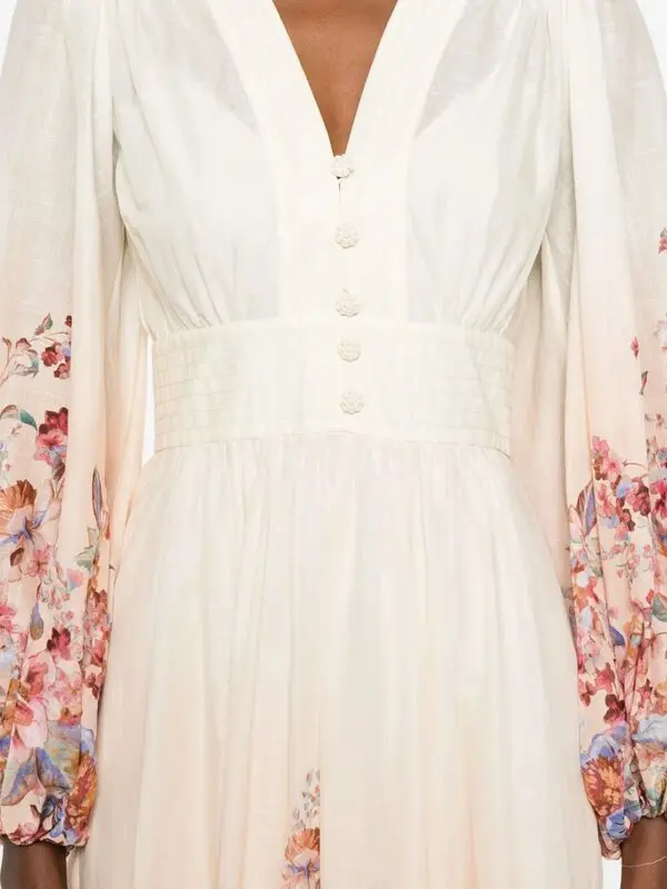 Zimmermann Awaken Plunge Maxi Dress - Multicolor