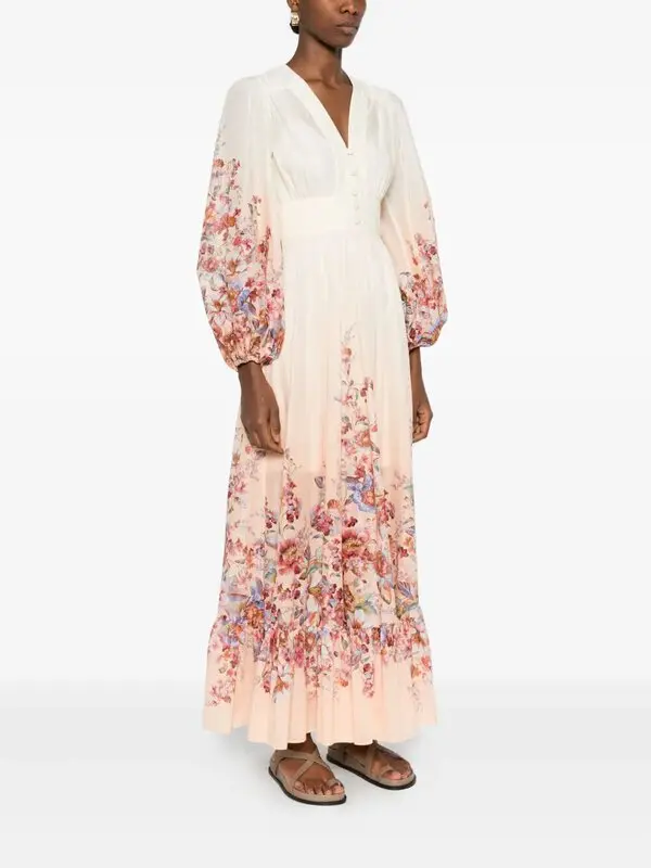 Zimmermann Awaken Plunge Maxi Dress - Multicolor