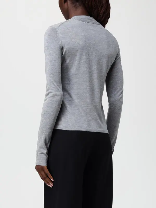 Max Mara Long Sleeve Mock Neck Silk Sweater