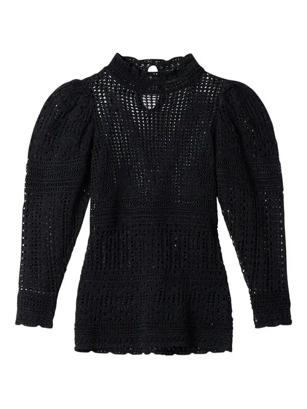Isabel Marant Étoile Dahara Openwork Knit Pullover - Black