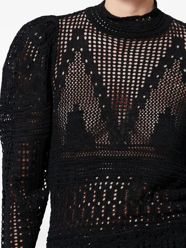 Isabel Marant Étoile Dahara Openwork Knit Pullover - Black