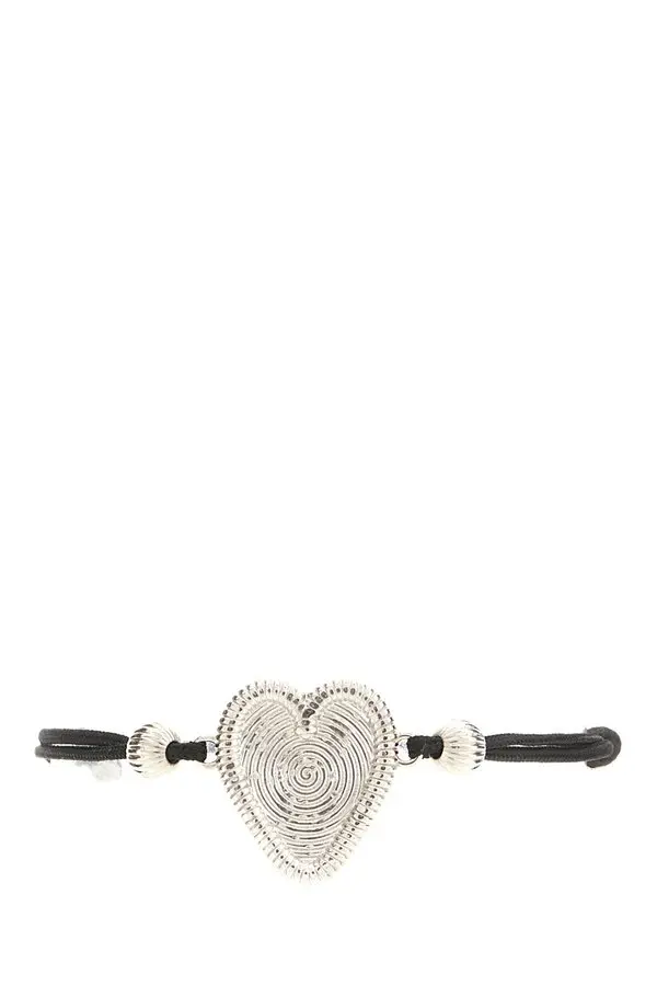 Valentino Garavani Heart Charm Bracelet With Silver Tone Detailing