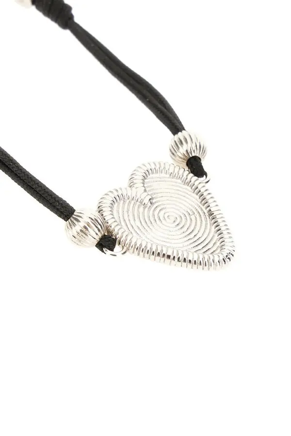 Valentino Garavani Heart Charm Bracelet With Silver Tone Detailing
