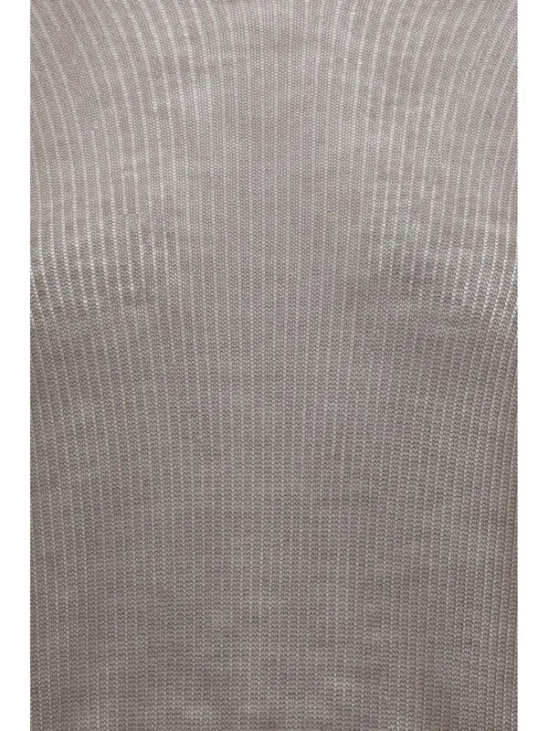 Rick Owens Semi-sheer Knit Hoodie With Ribbed Details