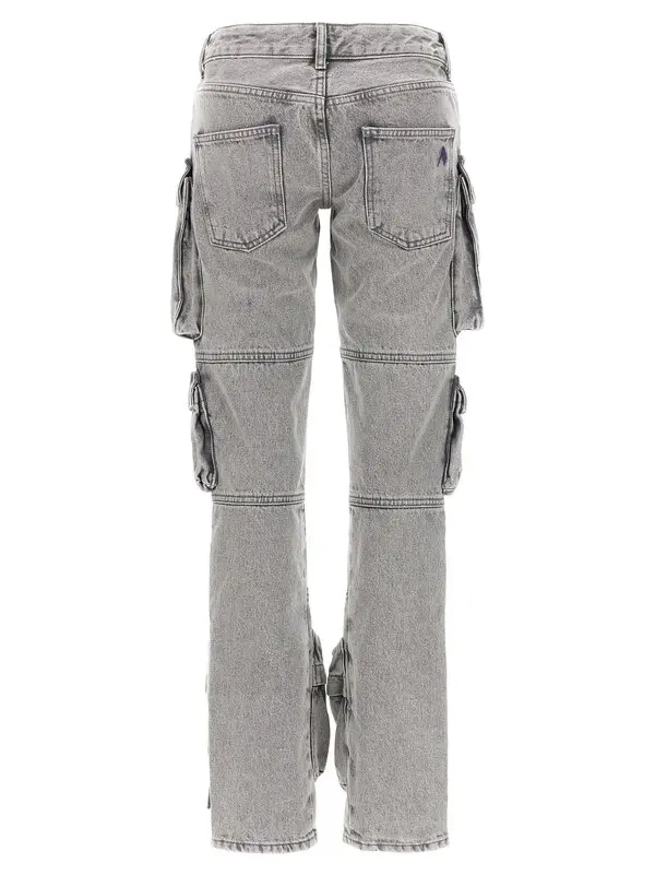 Attico Essie Skinny Cargo Jeans - Gray