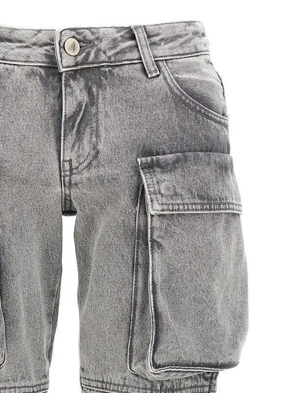 Attico Essie Skinny Cargo Jeans - Gray
