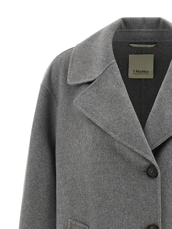 Max Mara S Mmzoe' Hand-sewn Wool Coat