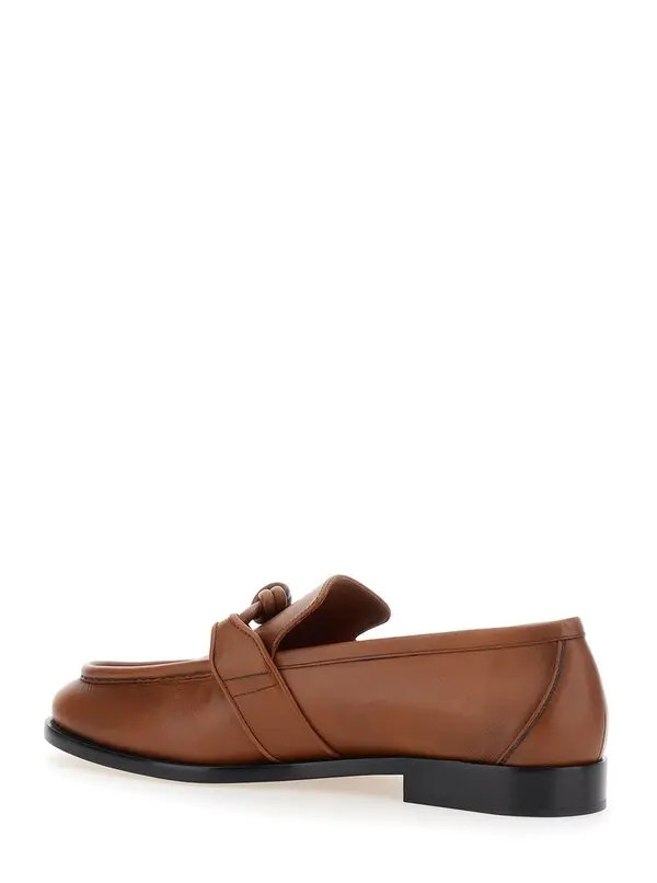 Bottega Veneta Leather Loafers With Knot Detail - Multicolor
