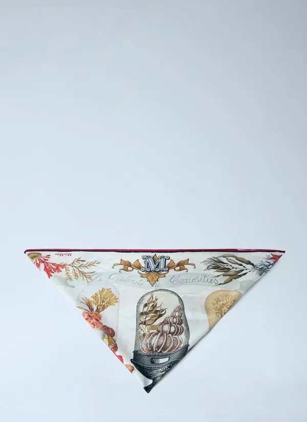 Max Mara Printed Silk Scarf - Cream