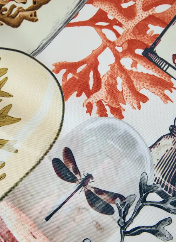 Max Mara Printed Silk Scarf - Cream