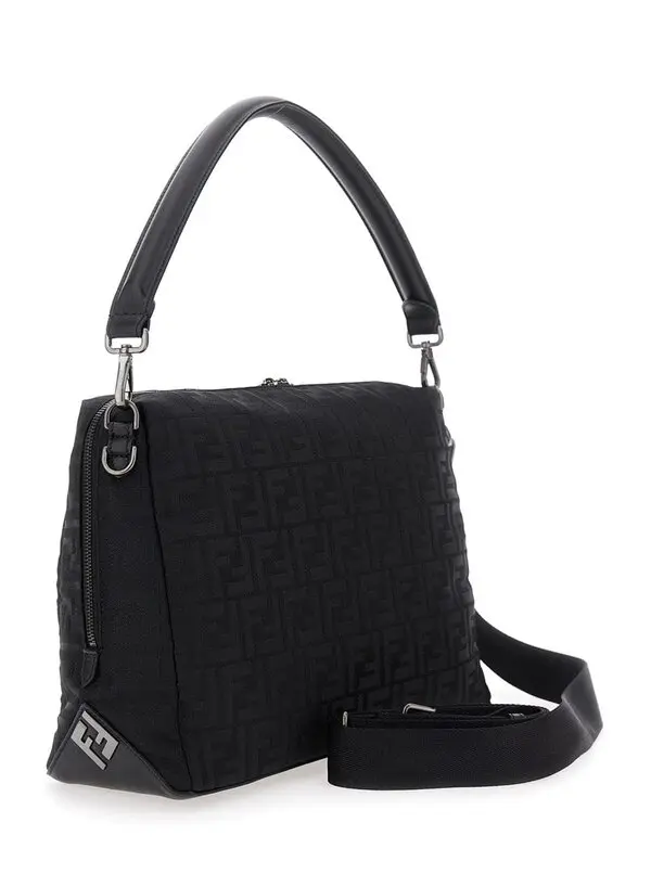 Fendi Lui Large' Shoulder Bag With All-over Ff Motif In Tech Fabric - Multicolor
