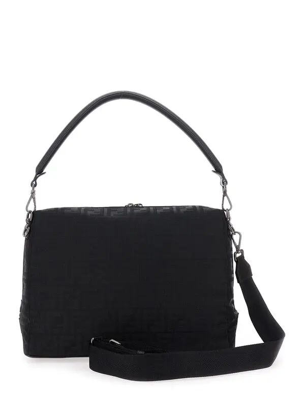 Fendi Lui Large' Shoulder Bag With All-over Ff Motif In Tech Fabric - Multicolor