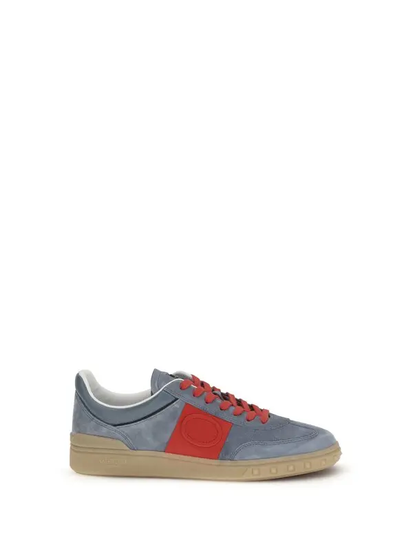 Valentino Garavani Upvillage Suede And Leather Sneakers - Multicolor