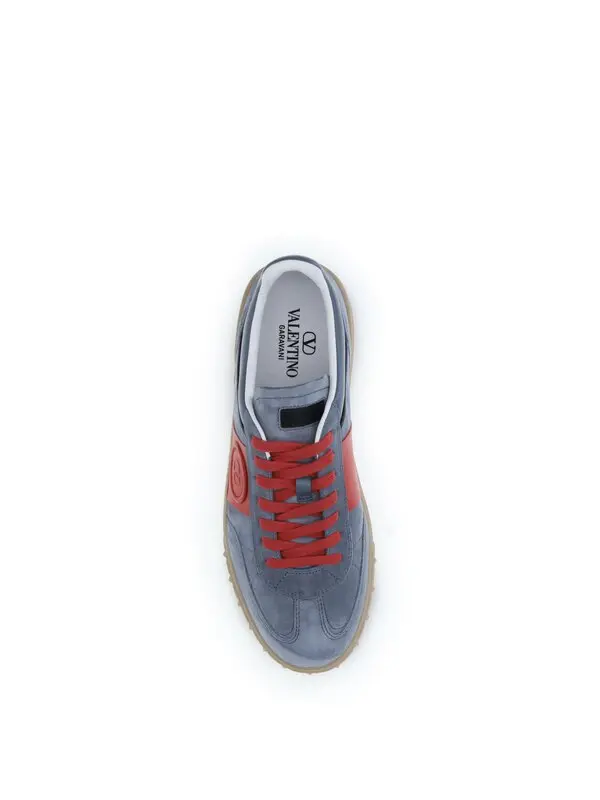 Valentino Garavani Upvillage Suede And Leather Sneakers - Multicolor