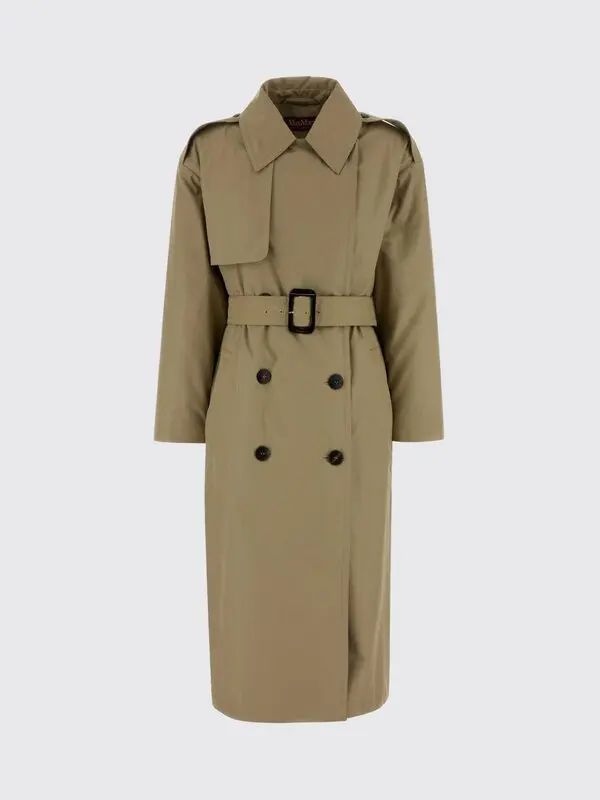 Max Mara Belted Cotton Trench Coat - Brown