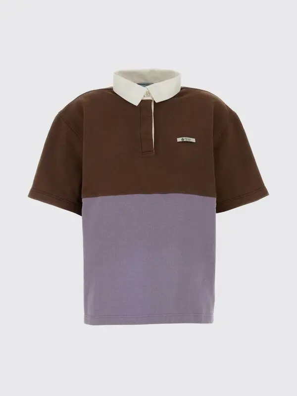 Prada Two-tone Cotton Polo Shirt