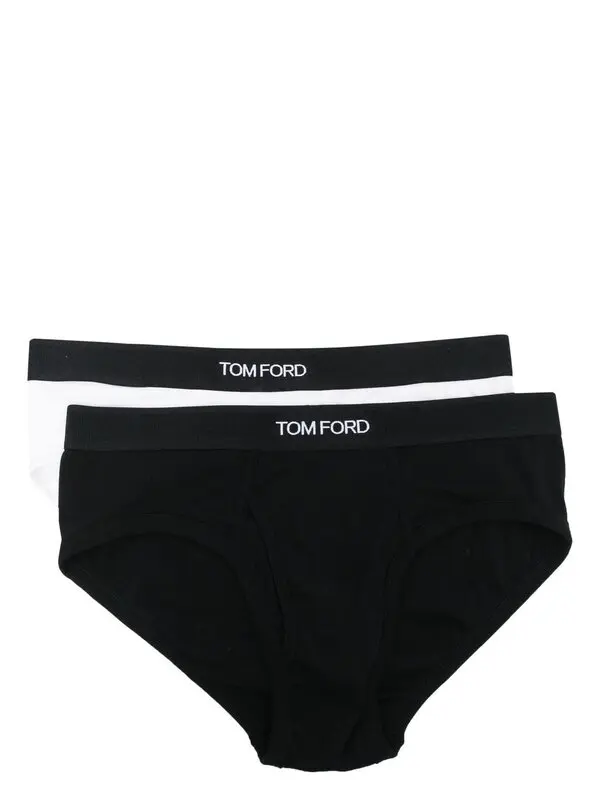 TOM FORD Set Of 2 Logo-waistband Cotton Briefs - Multicolor
