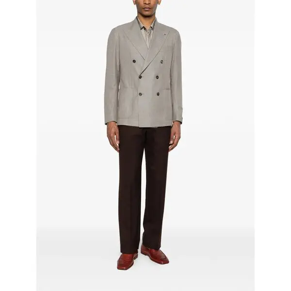 Tagliatore Grey Double-breasted Blazer