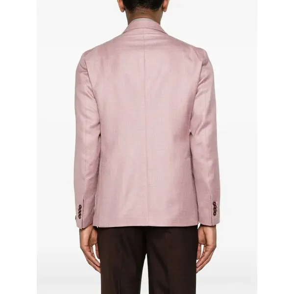 Tagliatore Double-breasted Lapel Pin Blazer - Pink