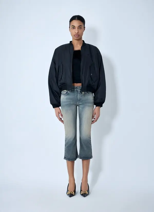Balenciaga Zip-front Bomber Jacket With Flap Pockets
