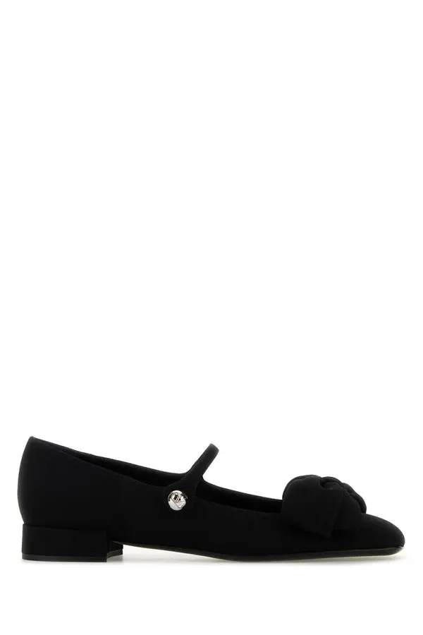 Valentino Garavani Crepe Bowjane Ballerinas - Black