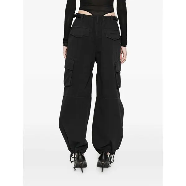 Alexander Wang Cargo Drawstring Hem Trousers - Black