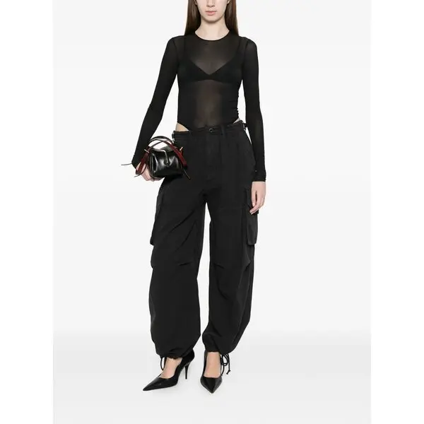 Alexander Wang Cargo Drawstring Hem Trousers - Black