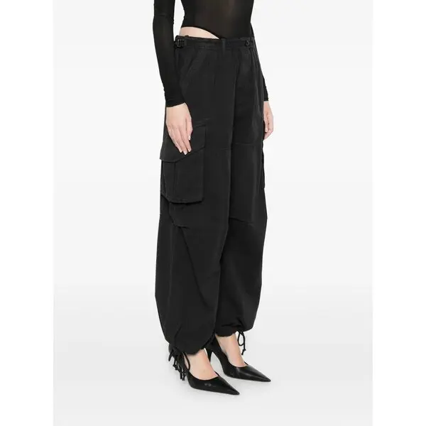Alexander Wang Cargo Drawstring Hem Trousers - Black