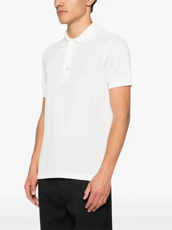 TOM FORD Cotton Piqué Polo Shirt - White