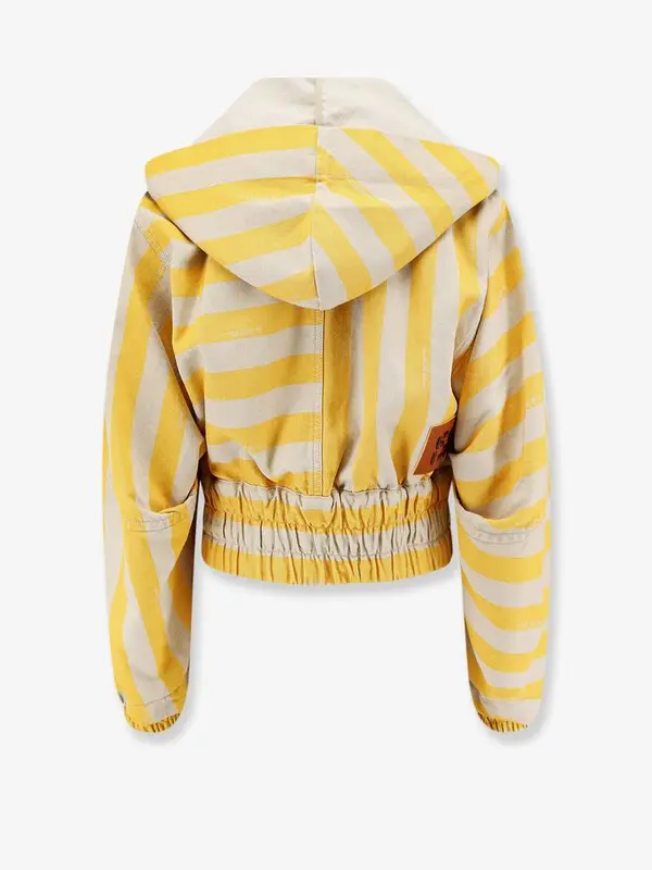 Fendi Cotton And Linen Jacket With Striped Motif - Multicolor