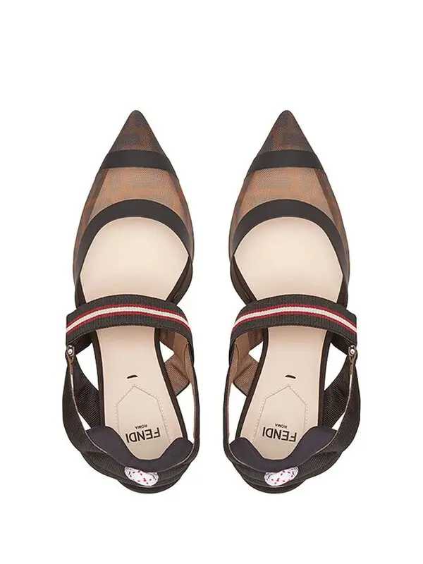 Fendi Tech Mesh Colibrì Slingbacks