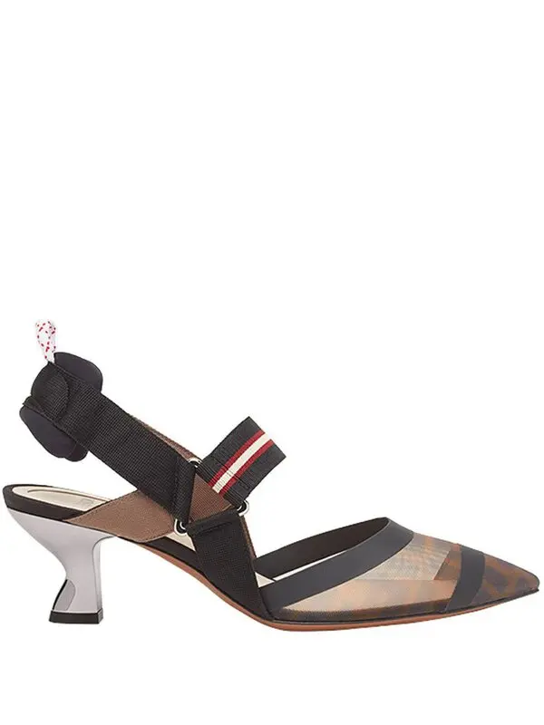 Fendi Tech Mesh Colibrì Slingbacks - Brown