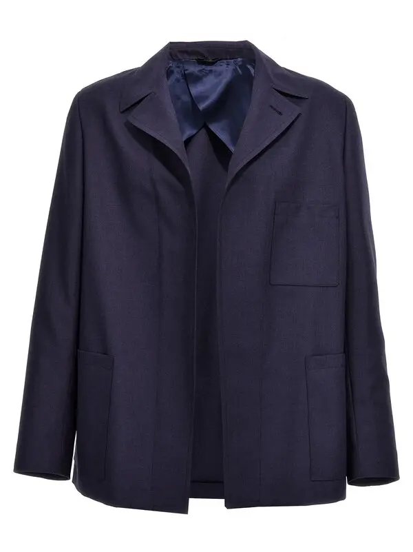 Fendi Single-breasted Virgin Wool Jacket
