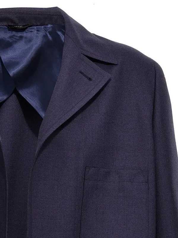 Fendi Single-breasted Virgin Wool Jacket