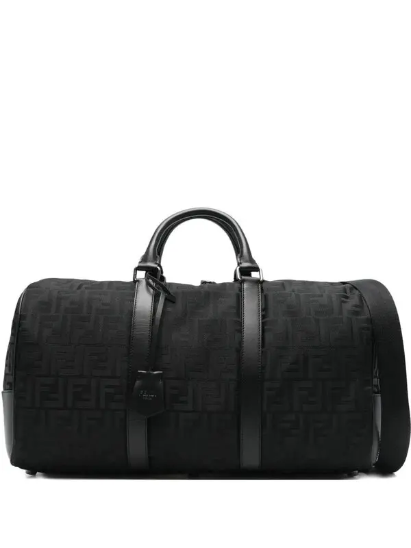 Fendi Ff Nylon Medium Travel Bag - Black