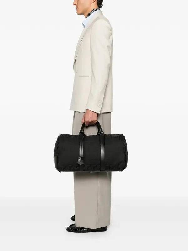 Fendi Ff Nylon Medium Travel Bag - Black