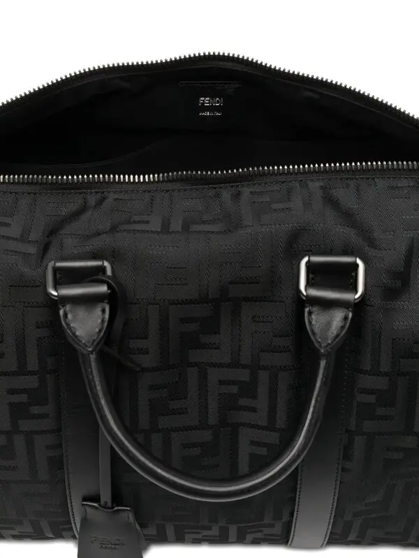 Fendi Ff Nylon Medium Travel Bag - Black