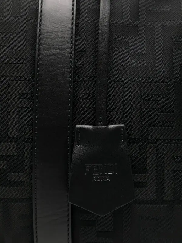 Fendi Ff Nylon Medium Travel Bag - Black