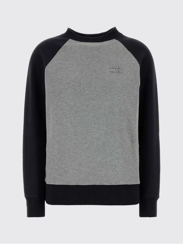 Miu Miu Cashmere Cardigan With Embroidered Logo - Gray
