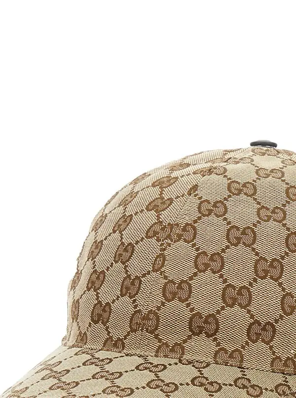 Gucci Gg Canvas Baseball Cap - Cream