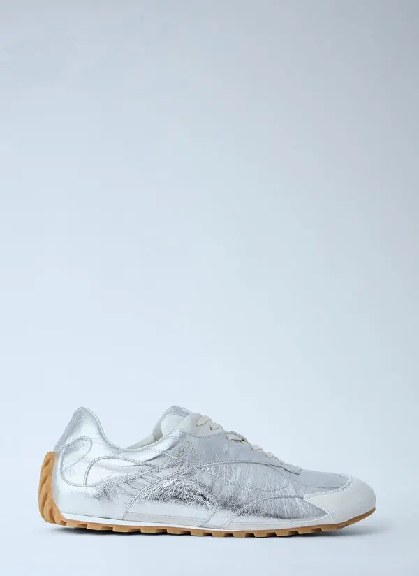 Bottega Veneta Orbit Sneakers In Metallic - Silver