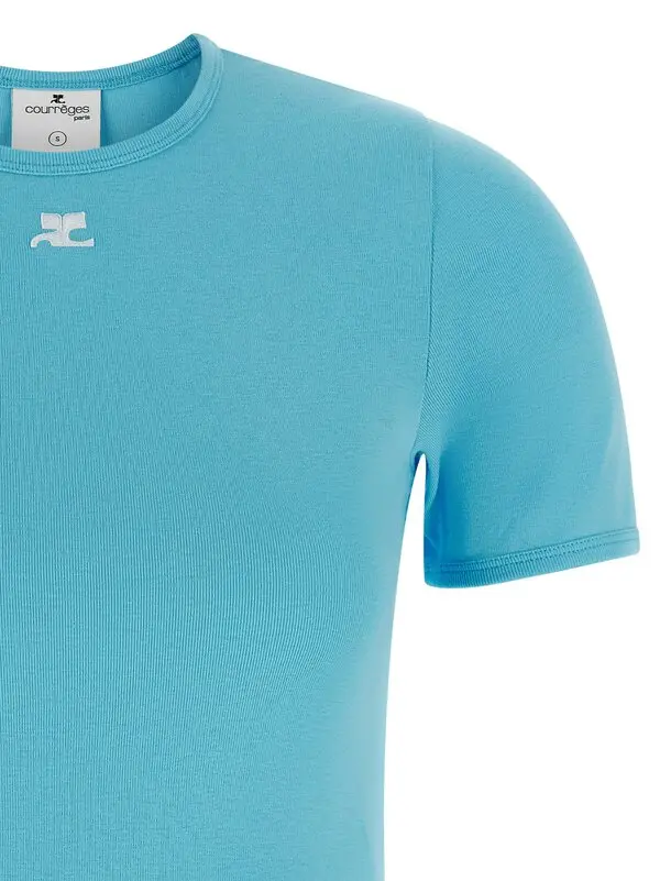COURREGES Signature Contrast T-shirt - Blue