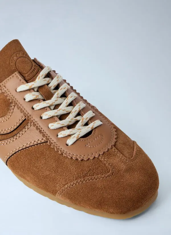 Dries Van Noten Leather Suede Slip-on Sneakers