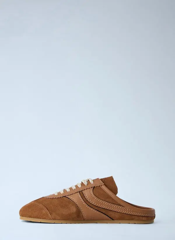 Dries Van Noten Leather Suede Slip-on Sneakers