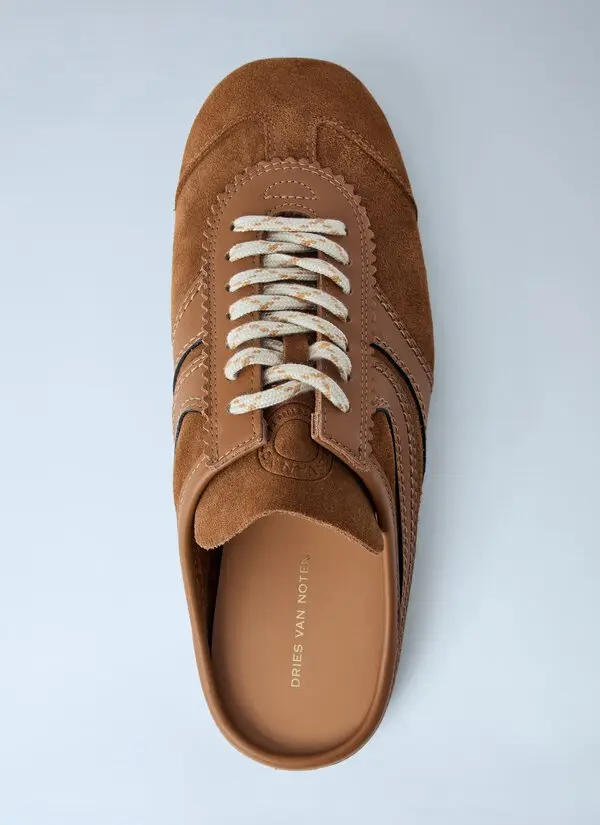 Dries Van Noten Leather Suede Slip-on Sneakers