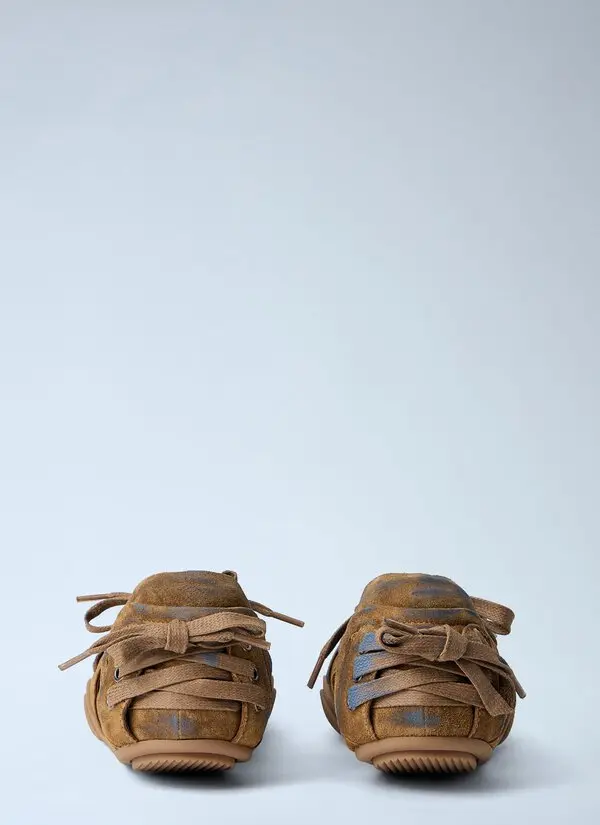 Acne Studios Suede Lace-up Flats - Brown
