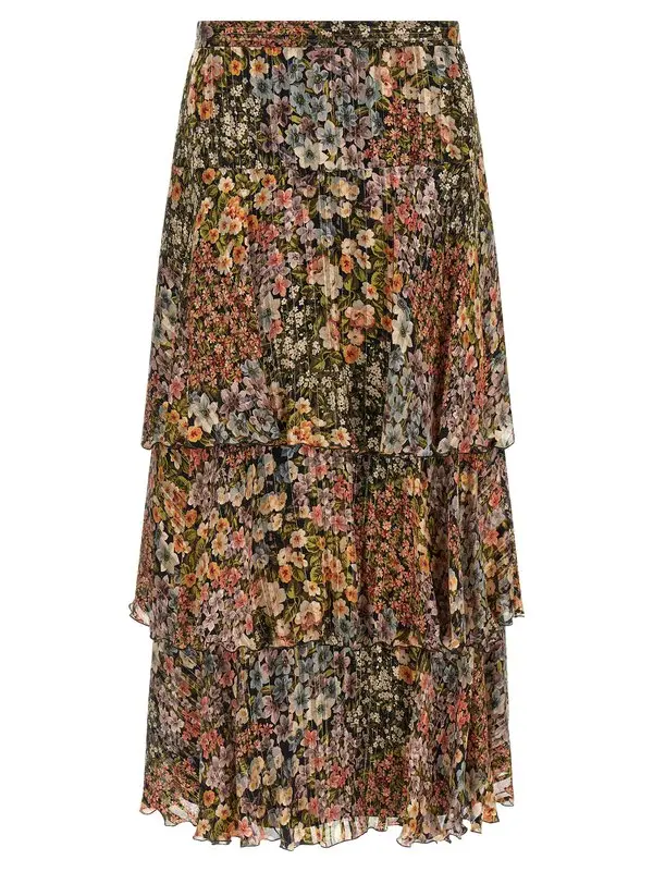 Valentino Garavani Après L'hiver Floral Print Midi Skirt - Multicolor