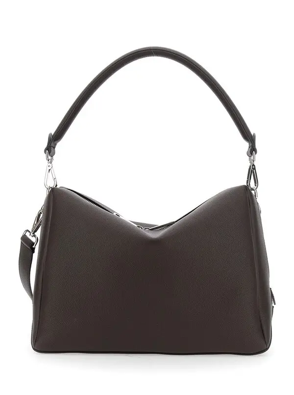 Fendi Lui Large Leather Shoulder Bag - Brown