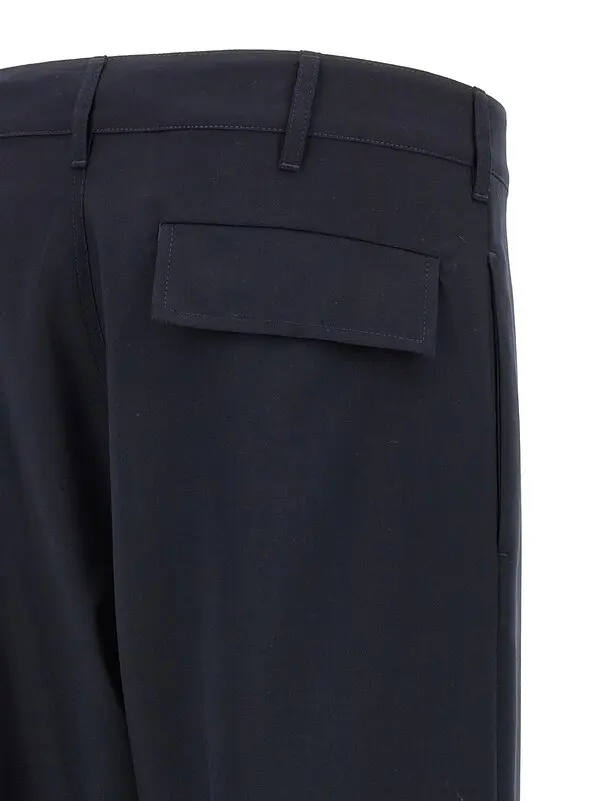 Marni Virgin Wool Cargo Pants - Blue